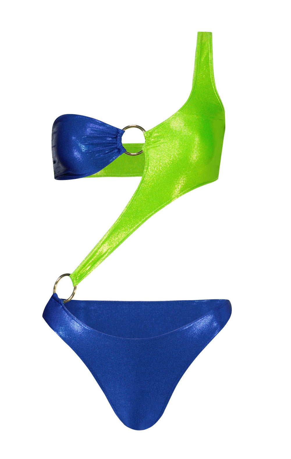 NAOMI DEEP BLUE & NEON - Blue Lagoon Swimwear